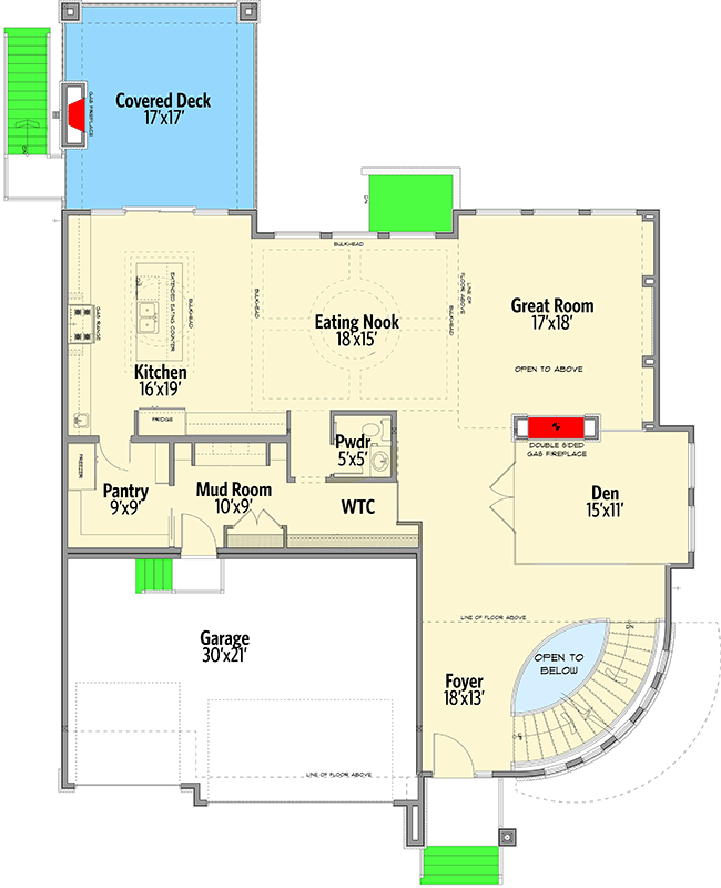 Modern House Plan with Curved Stair Wall - 81690AB | Architectural ...