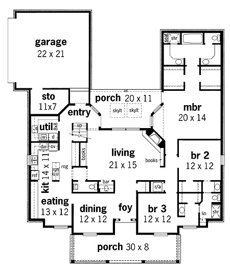 Great Storage Space - 5548BR | Architectural Designs - House Plans
