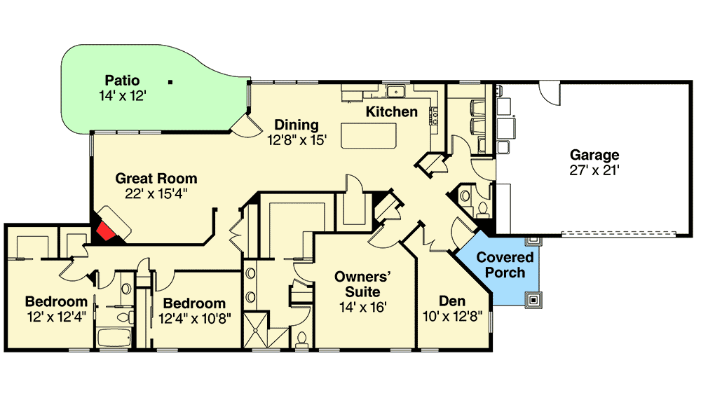 3 Bed Ranch for a Narrow Lot - 72791DA | Architectural Designs - House ... 3 Bed Ranch for a Narrow Lot - 72791DA | Architectural Designs - House ...