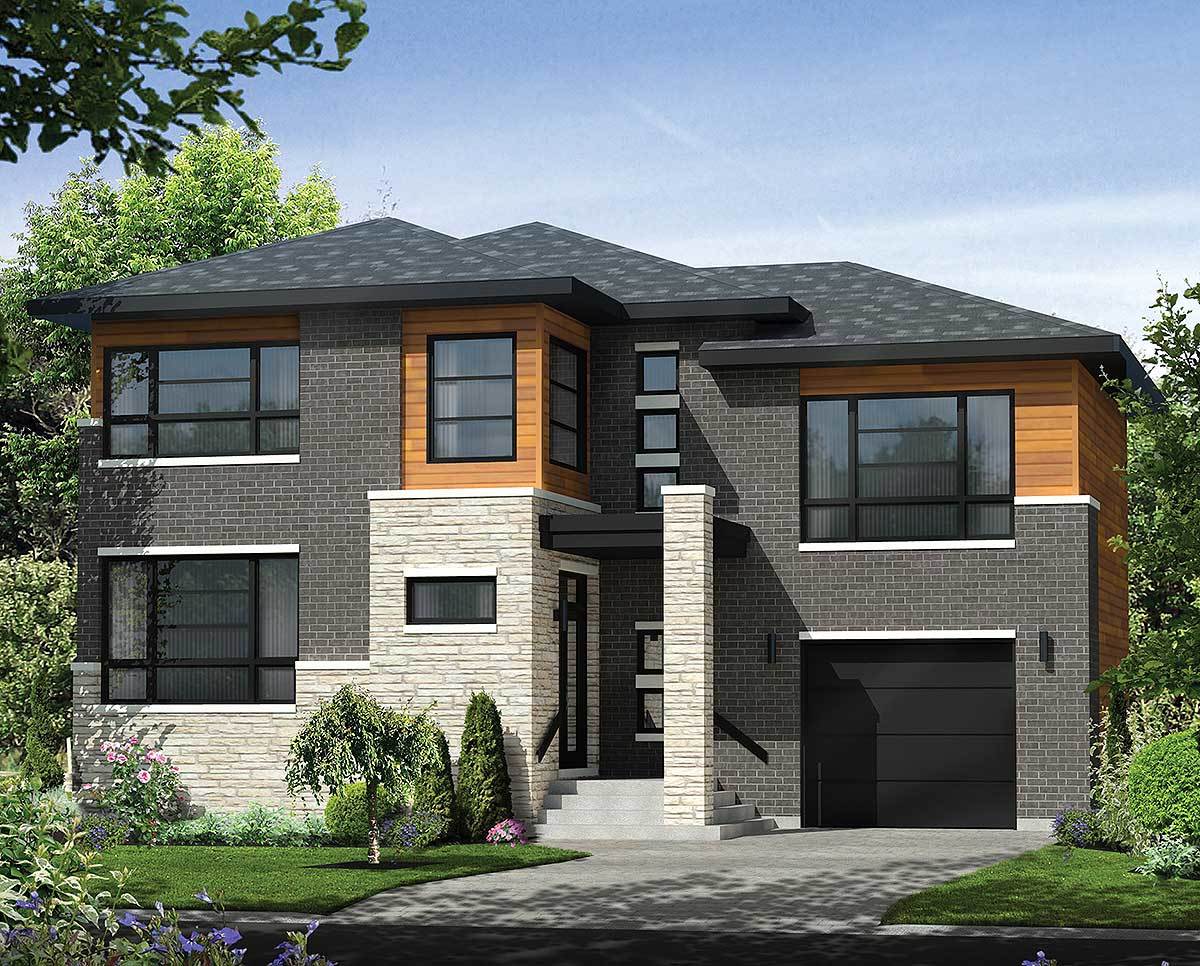 Multi-Level Contemporary House Plan - 80846PM | Architectural Designs ...