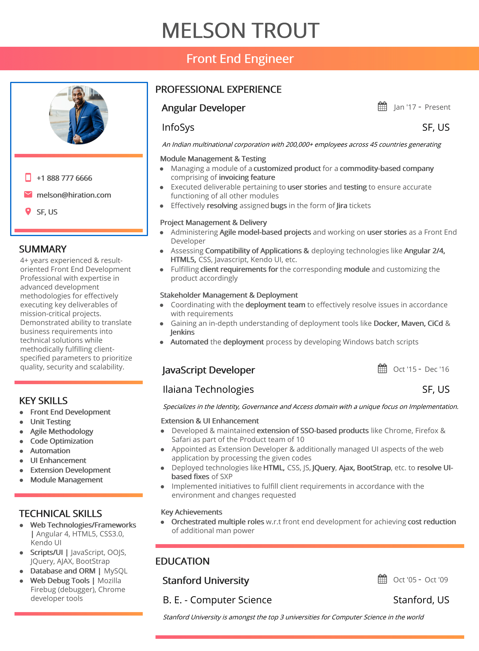 Good Resume Headings BEST RESUME EXAMPLES