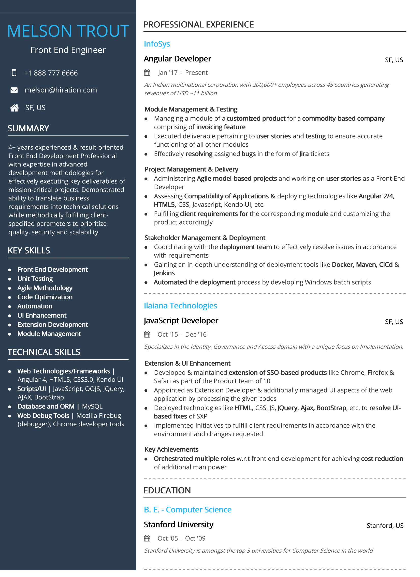 One Page Resume 2019 Guide To One Page Resume Templates With Examples Emma69 s Blog