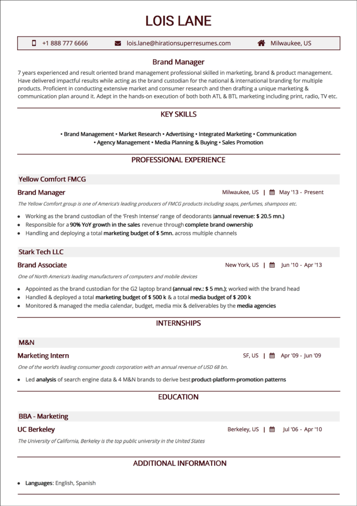 Chronological Resume The 2019 Guide To Reverse Chronological Resumes