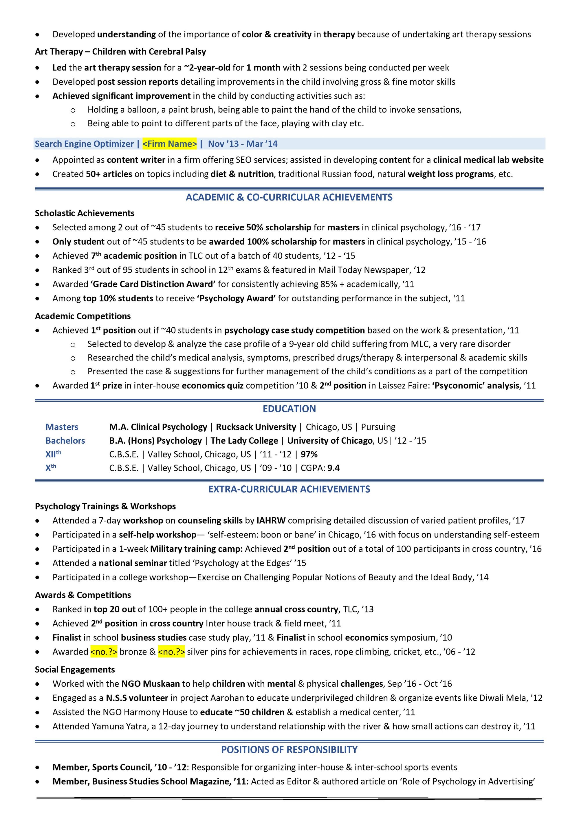 Scholarship Cv Template Cari