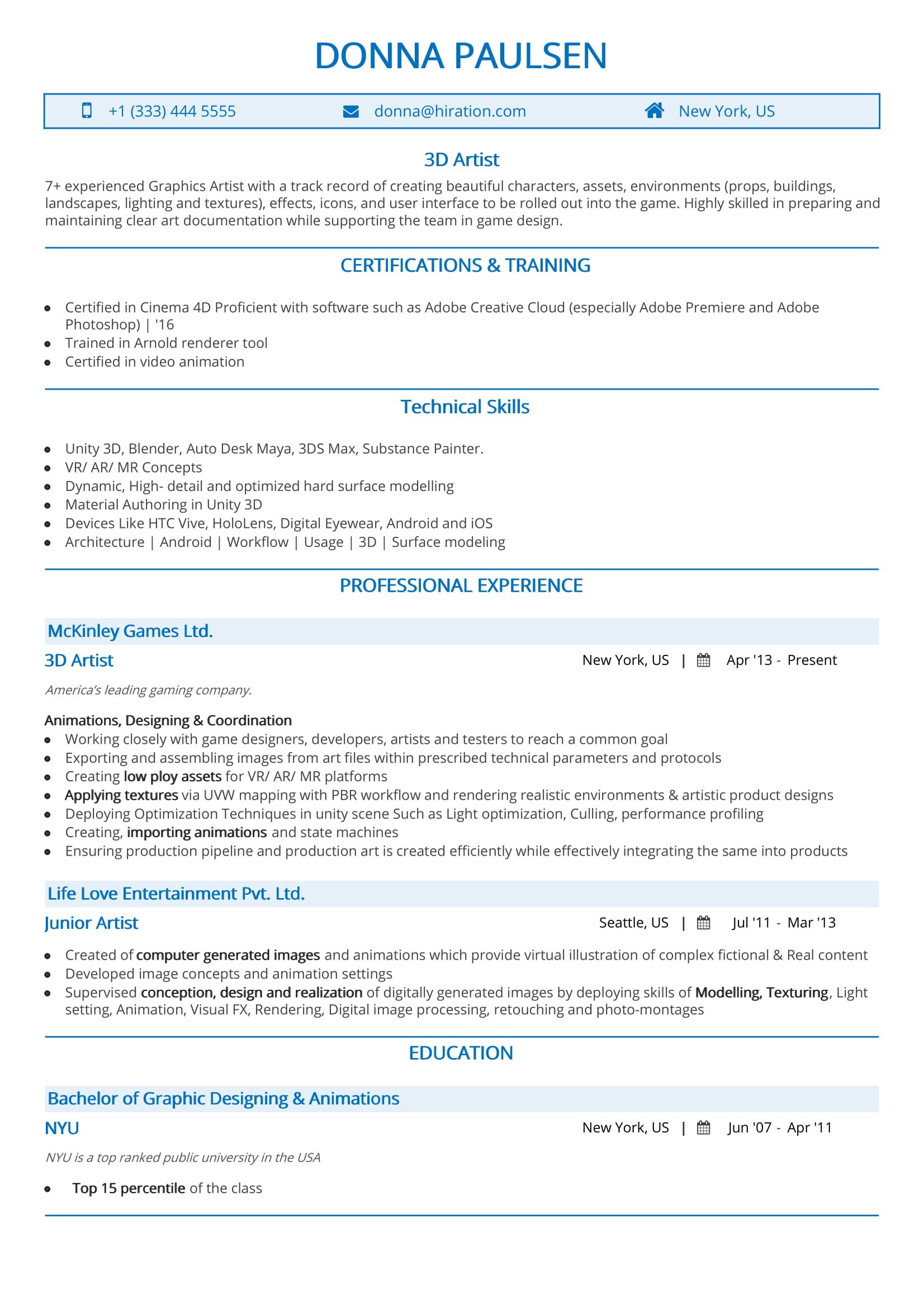 Artist Resume The 2019 Guide To Art Resume With Samples Examples 