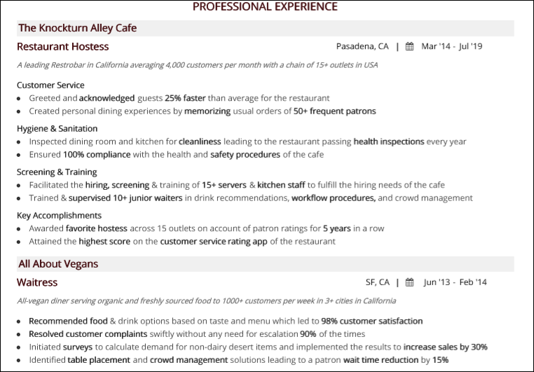Hostess Job Description In 2022 With 5 Examples