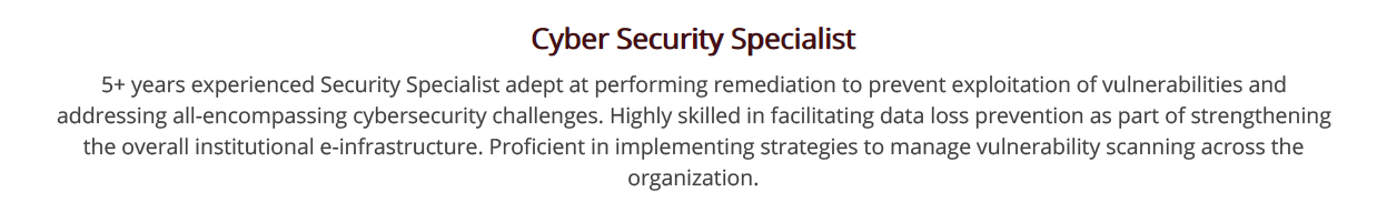 Cyber Security Resume The 2023 Guide With 10 Samples Examples