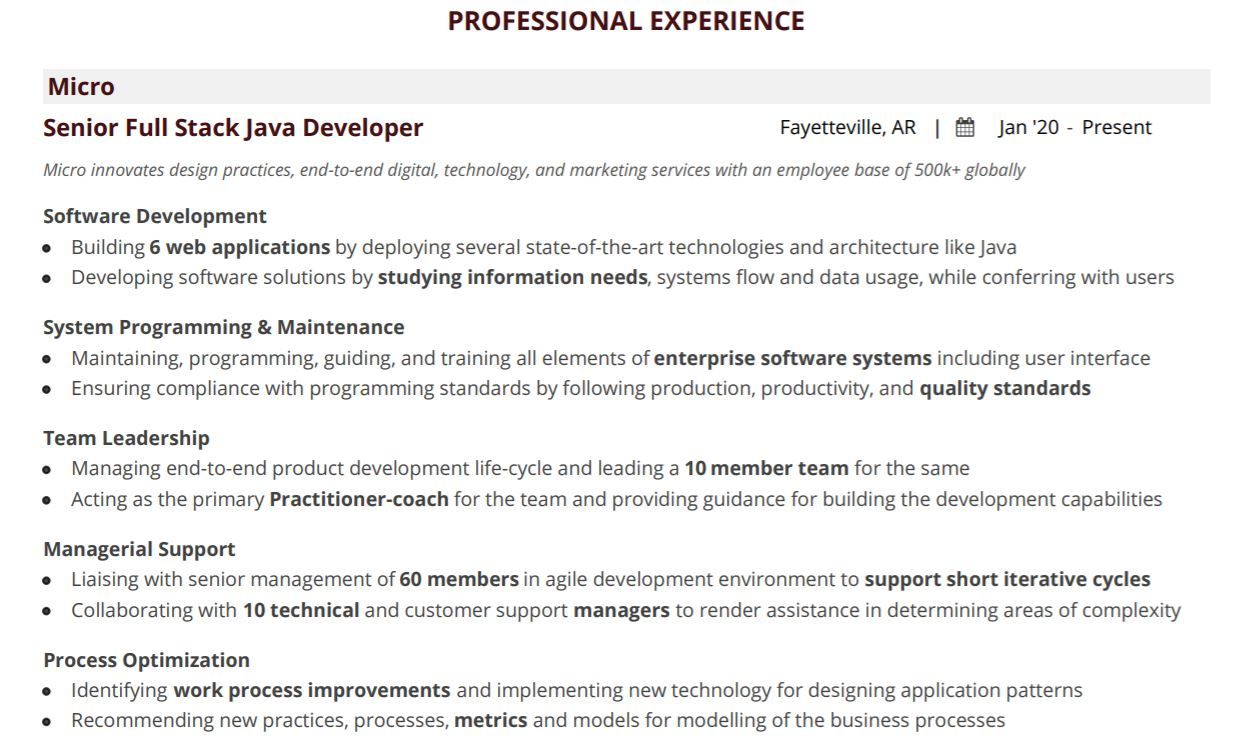 Java Full Stack Developer Resume 2023 Guide With 20 Resume Samples