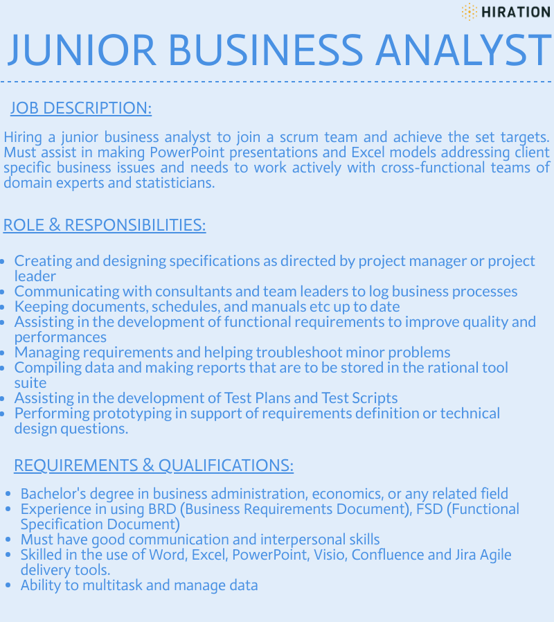 2022 Business Analyst Job Description With 9 Must have Skills List 2022 