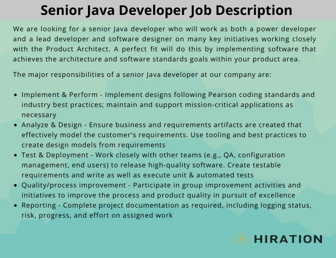 Java Developer Job Description 2022 Career Guide With Required Skills