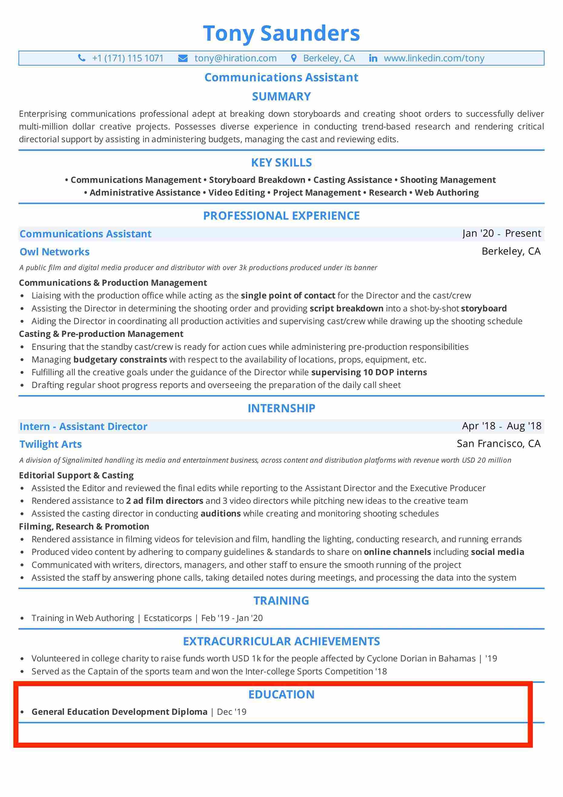 How To Put A GED On Your Resume 2022 Guide With 5 Examples