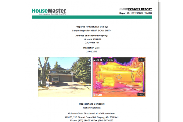 HouseMaster Sample Report with Thermal Imaging | HouseMaster