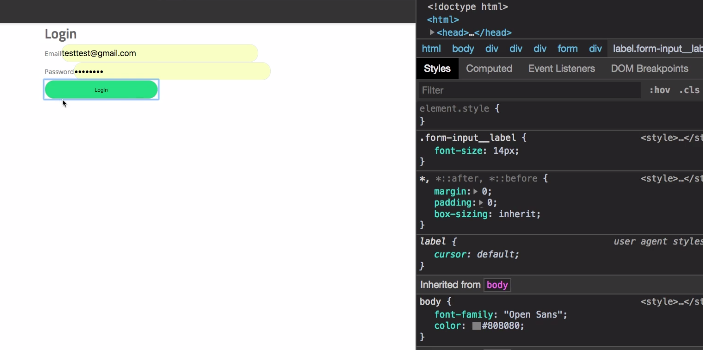 How to Style Form Fields Components in React