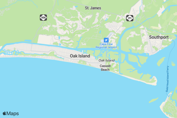 Oak Island Location Map Oak Island Location Map