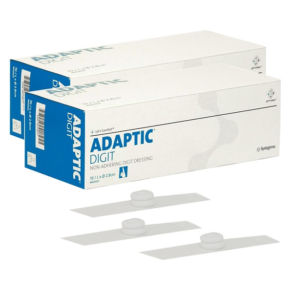 ADAPTIC DIGIT DRESSING FINGER 2.8CM 10/BOX | Regency Medical Supplies