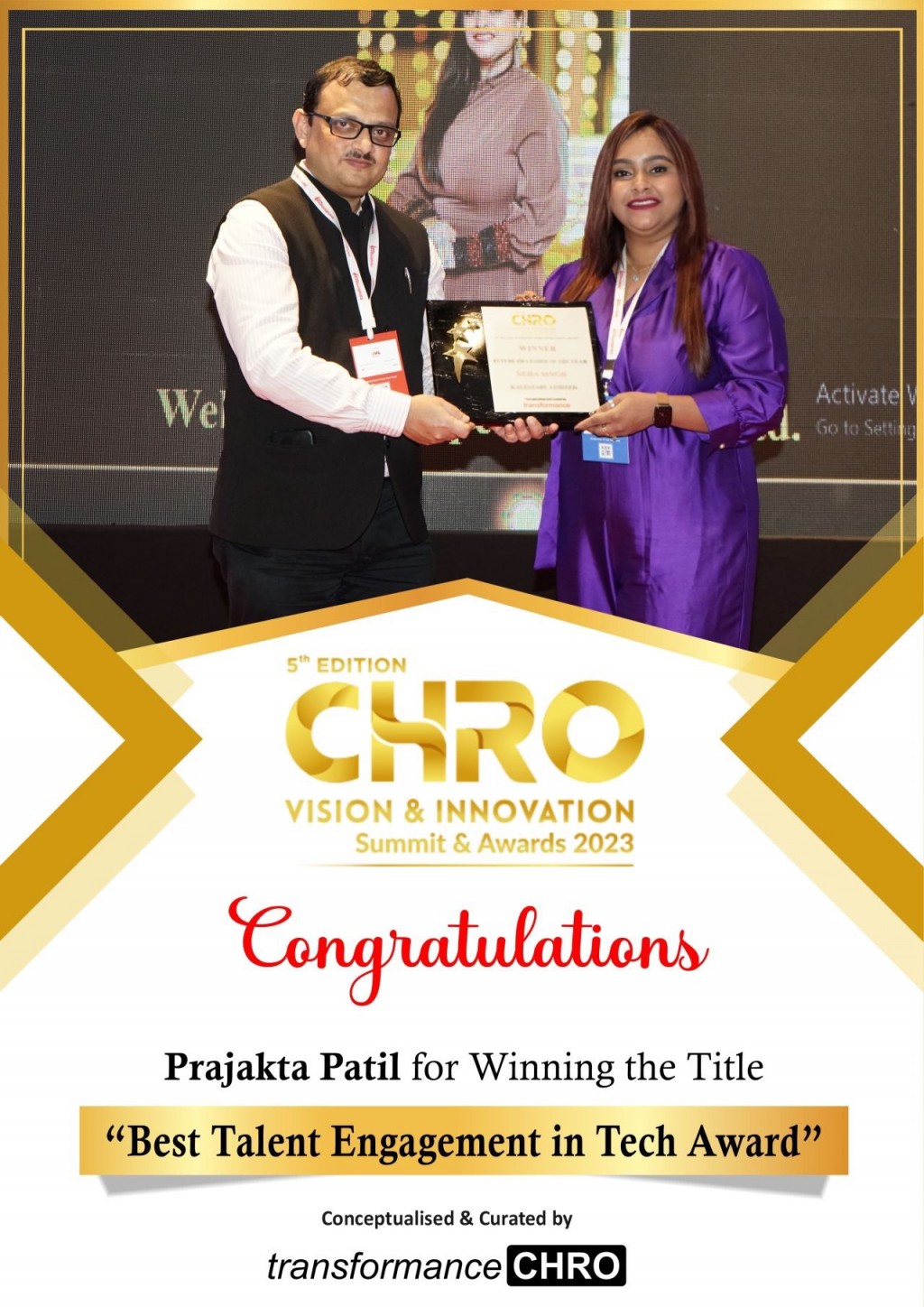 WDI’s HR Prajakta Patil Bags in the Best Talent Engagement in Tech Award - IssueWire