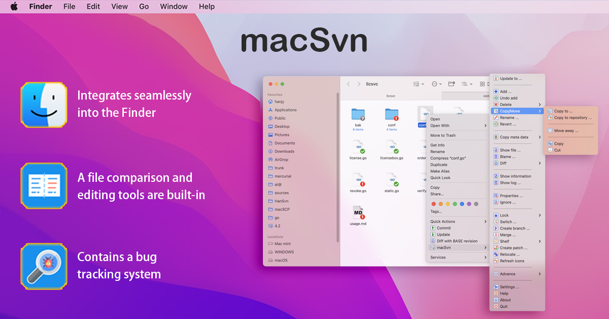 macSvn: A Subversion client for macOS, integrates seamlessly into the ... macSvn: A Subversion client for macOS, integrates seamlessly into the ...