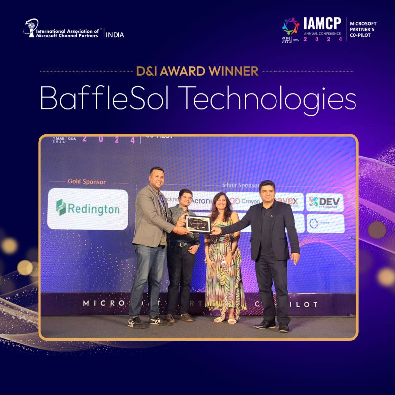Breaking Barriers: BaffleSol Technologies won the Diversity and Inclusion (D&I) Gold Award at ...