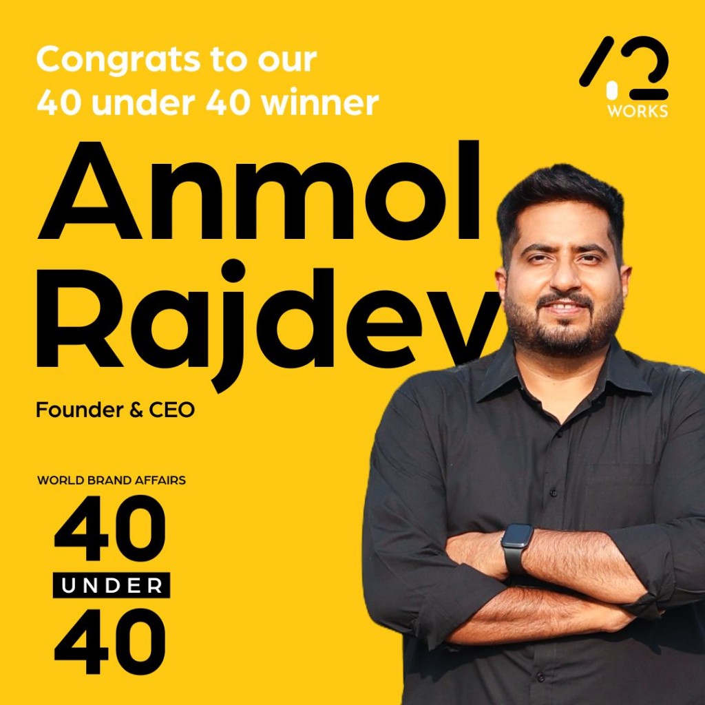 42Works Founder, Anmol Rajdev, Named to Prestigious 40 Under 40 List - IssueWire