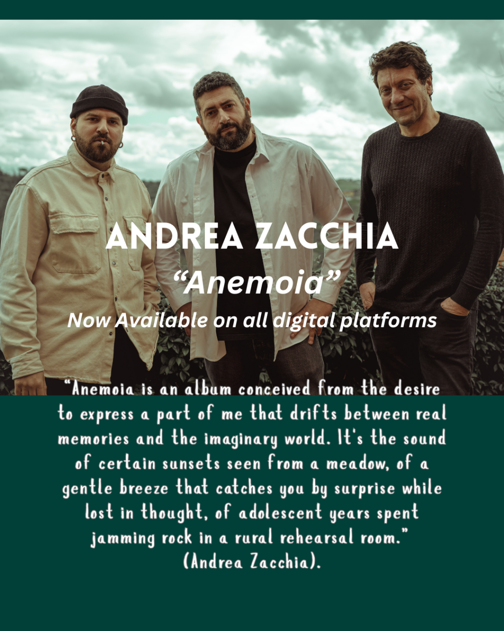 Andrea Zacchia Releases New Album "Anemoia" - IssueWire