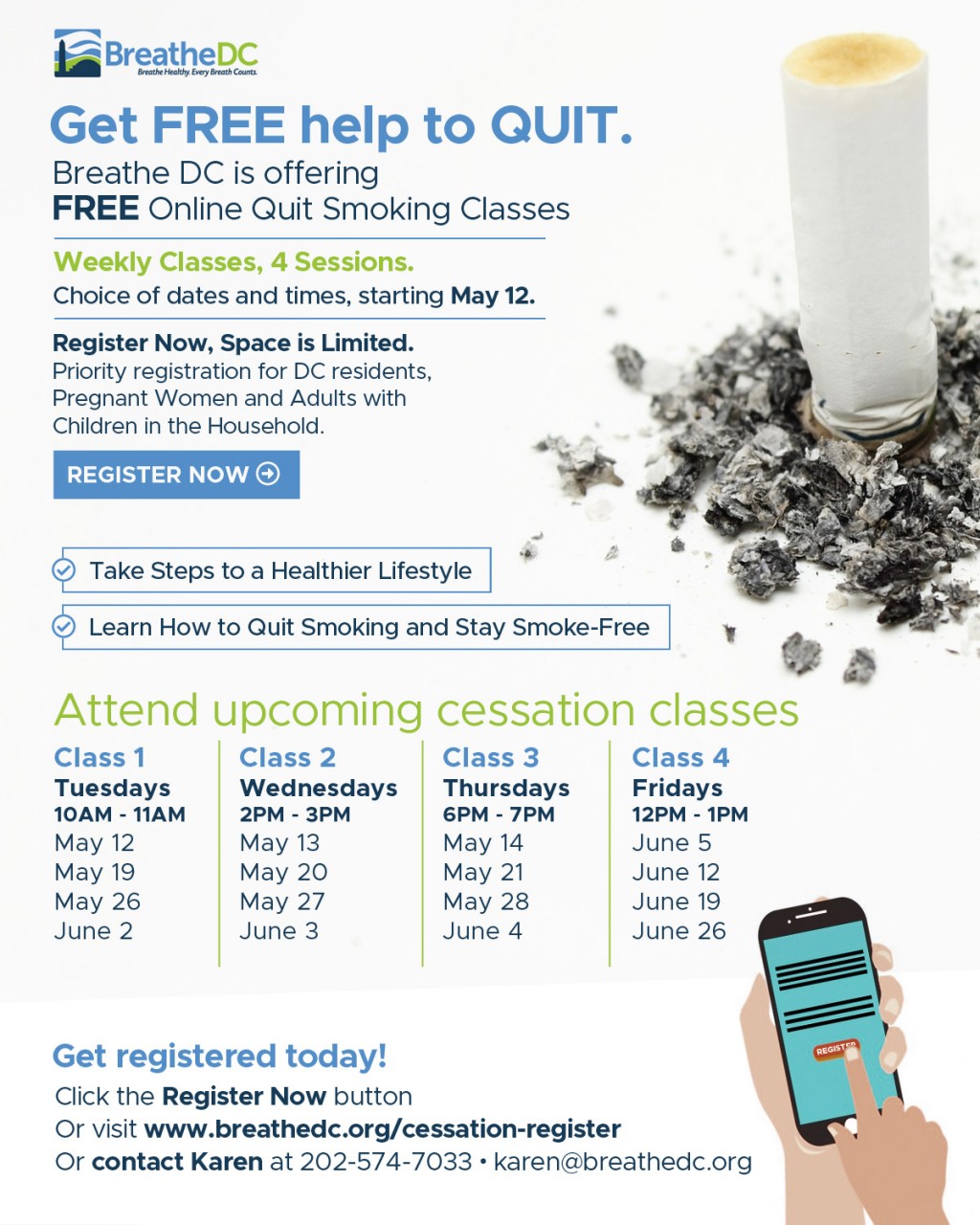 Breathe DC Launches Free Online Smoking Cessation Classes for District ...