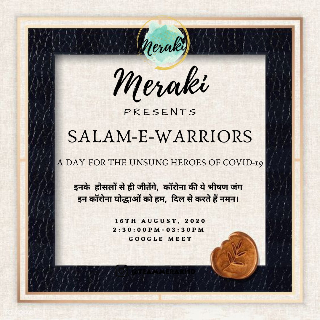 Meraki announces its first online event: Salam-E-Warriors - IssueWire