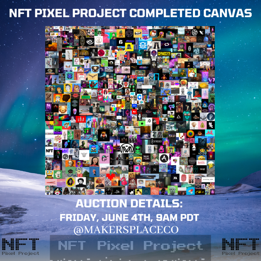 NFT Pixel Project Completed Canvas Auction: 1 Million Pixels! - IssueWire