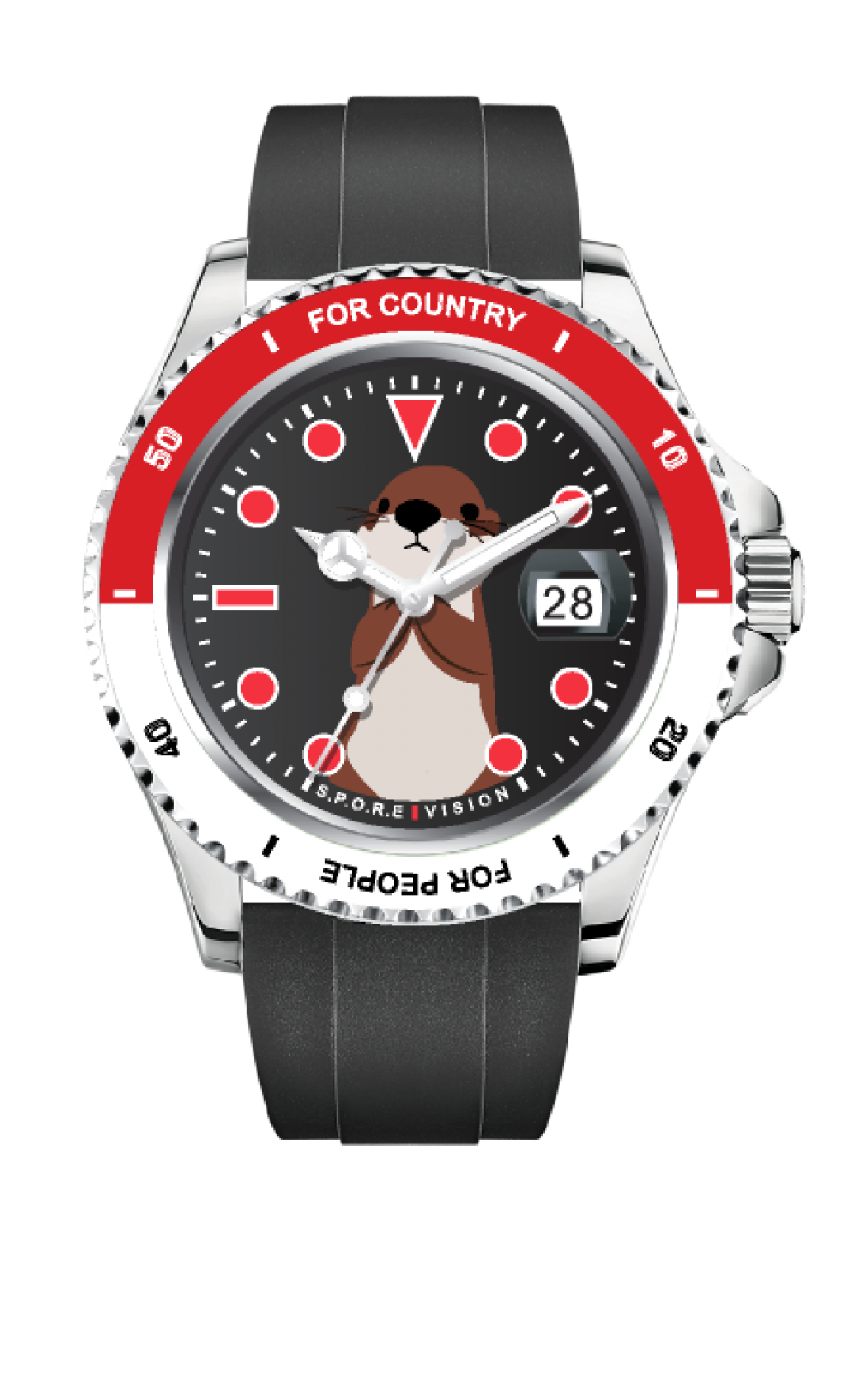 "Possibly World’s First Red-White Otter Theme Timepiece" - IssueWire