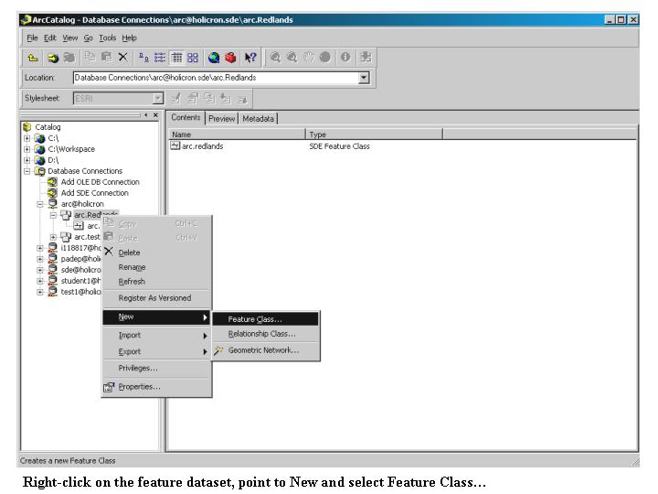 Error Cannot Create A Feature Class In The Selected Feature Dataset