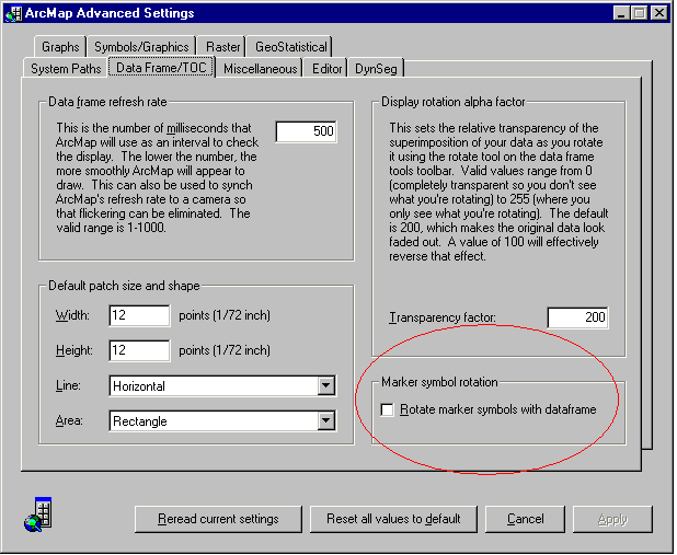 How To: Prevent rotation of ArcMap marker symbols with data frame rotation
