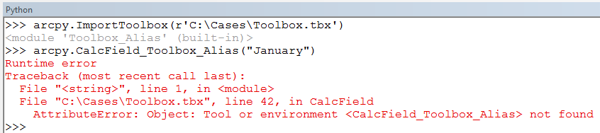 Error Attributeerror When Calling A Model Or Script Tool Through Python