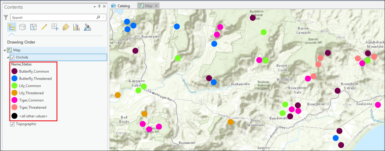 How To Group Unique Values From Multiple Attribute Fields In ArcGIS Pro