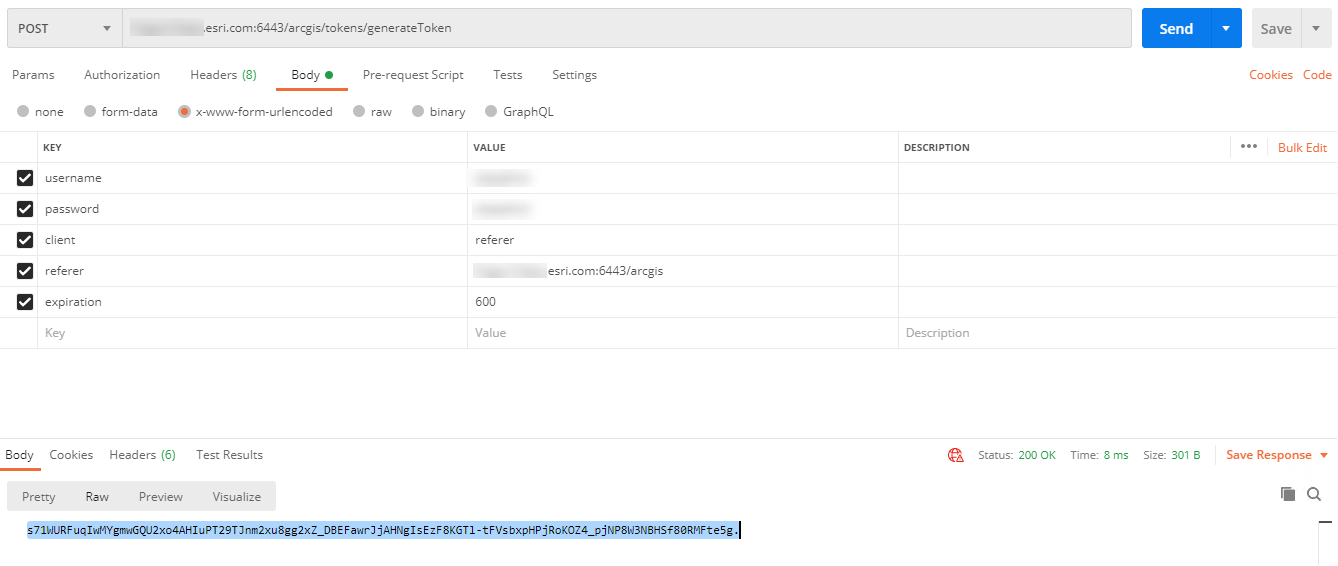 How To Generate And Use An Arcgis Server Token Using Postman
