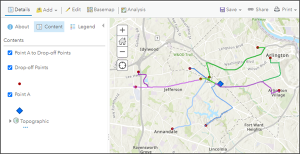 How To: Calculate the driving time between locations in ArcGIS Online ...