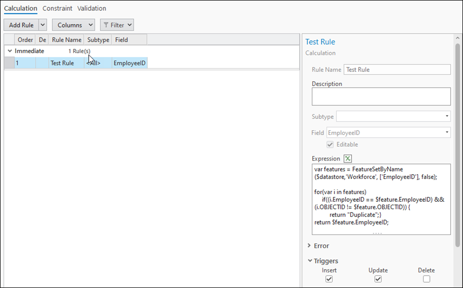 How To Identify A Duplicate Field Value Using An Attribute Rule When Editing The Attribute