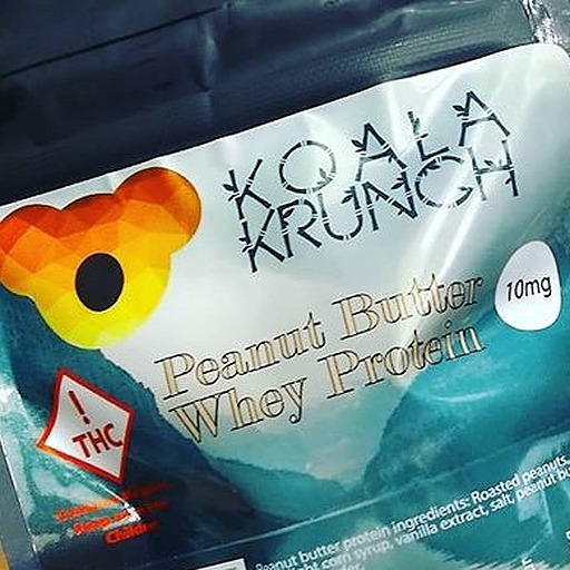 Koala Edibles: Peanut Butter Whey Protein Koala Krunch 100mg | Leafly
