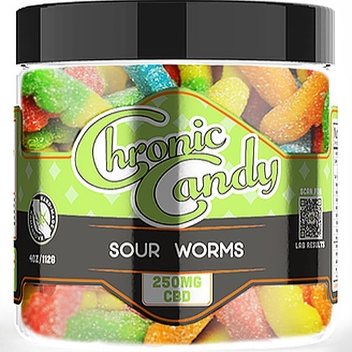Chronic Candy: Sour Worms CBD Gummies 250mg | Leafly