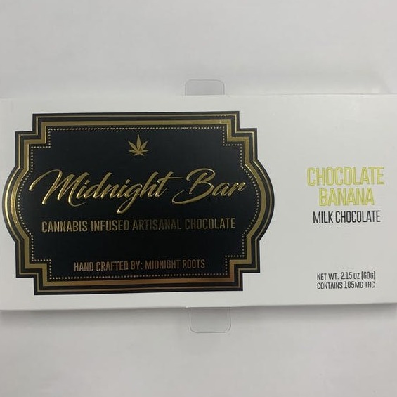 Midnight Bar: Banana Milk Chocolate Bar 185mg | Leafly