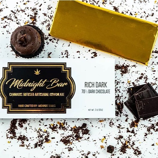 Midnight Bar: Dark Chocolate Bar 100mg | Leafly