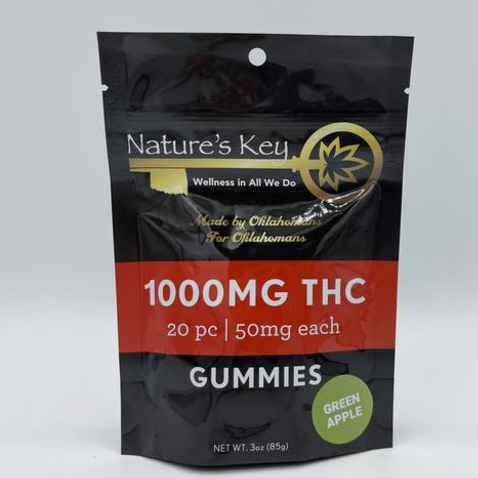 Nature's Key: Green Apple Gummies 1000mg 20-pack | Leafly