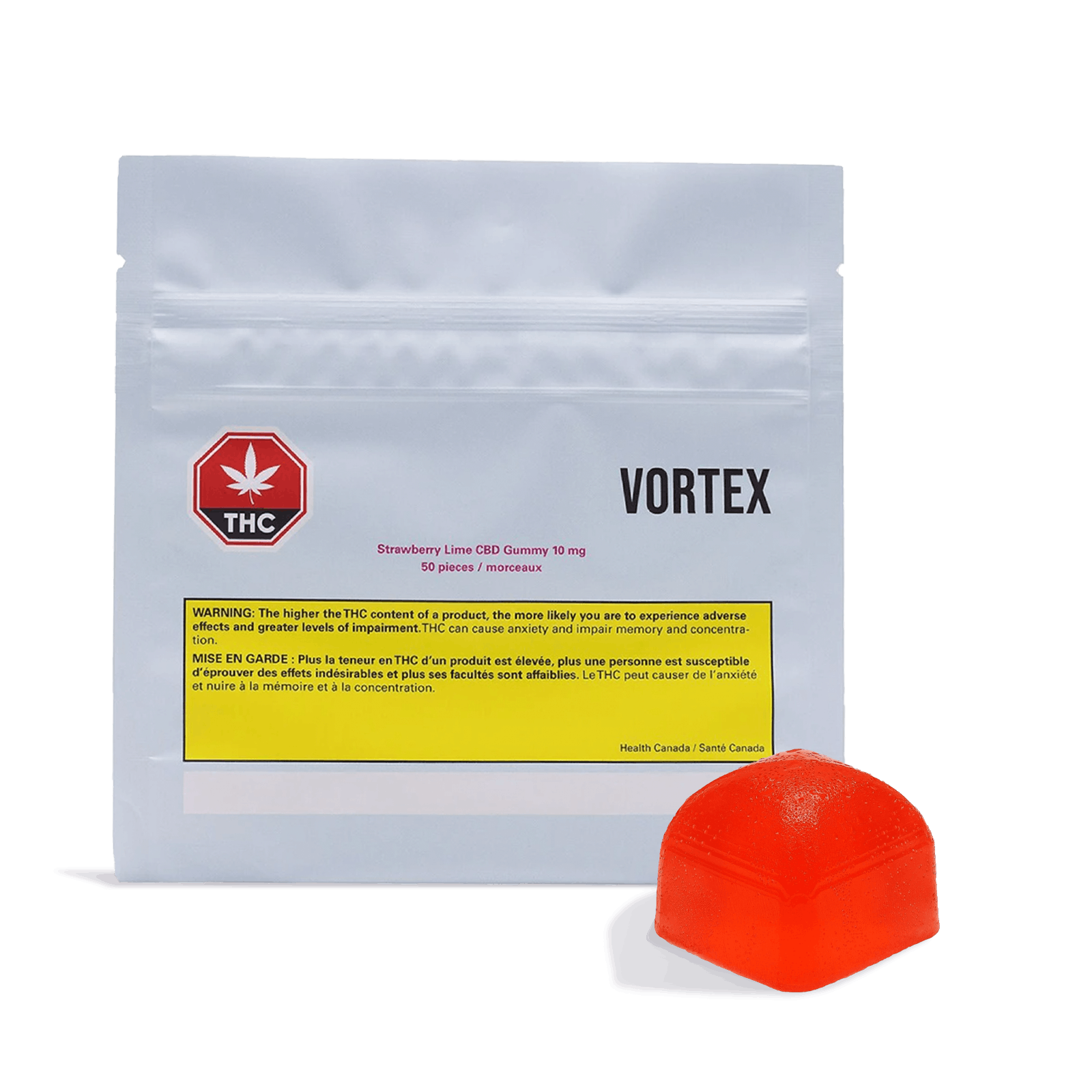 Vortex Cannabis: CBD Strawberry Lime Soft Chews 500mg 50-Pack | Leafly