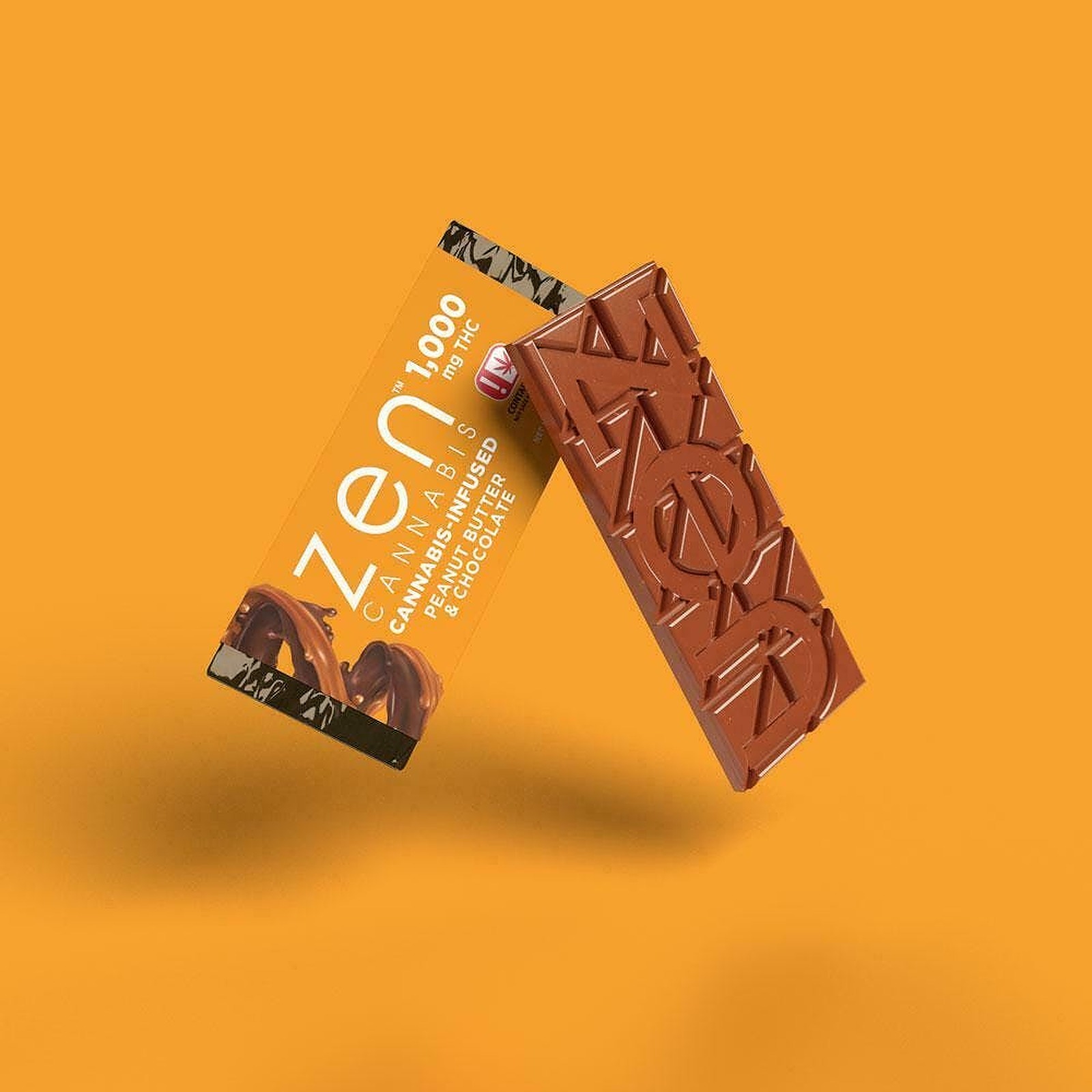 Zen Cannabis: Peanut Butter and Chocolate Bar 1000mg | Leafly