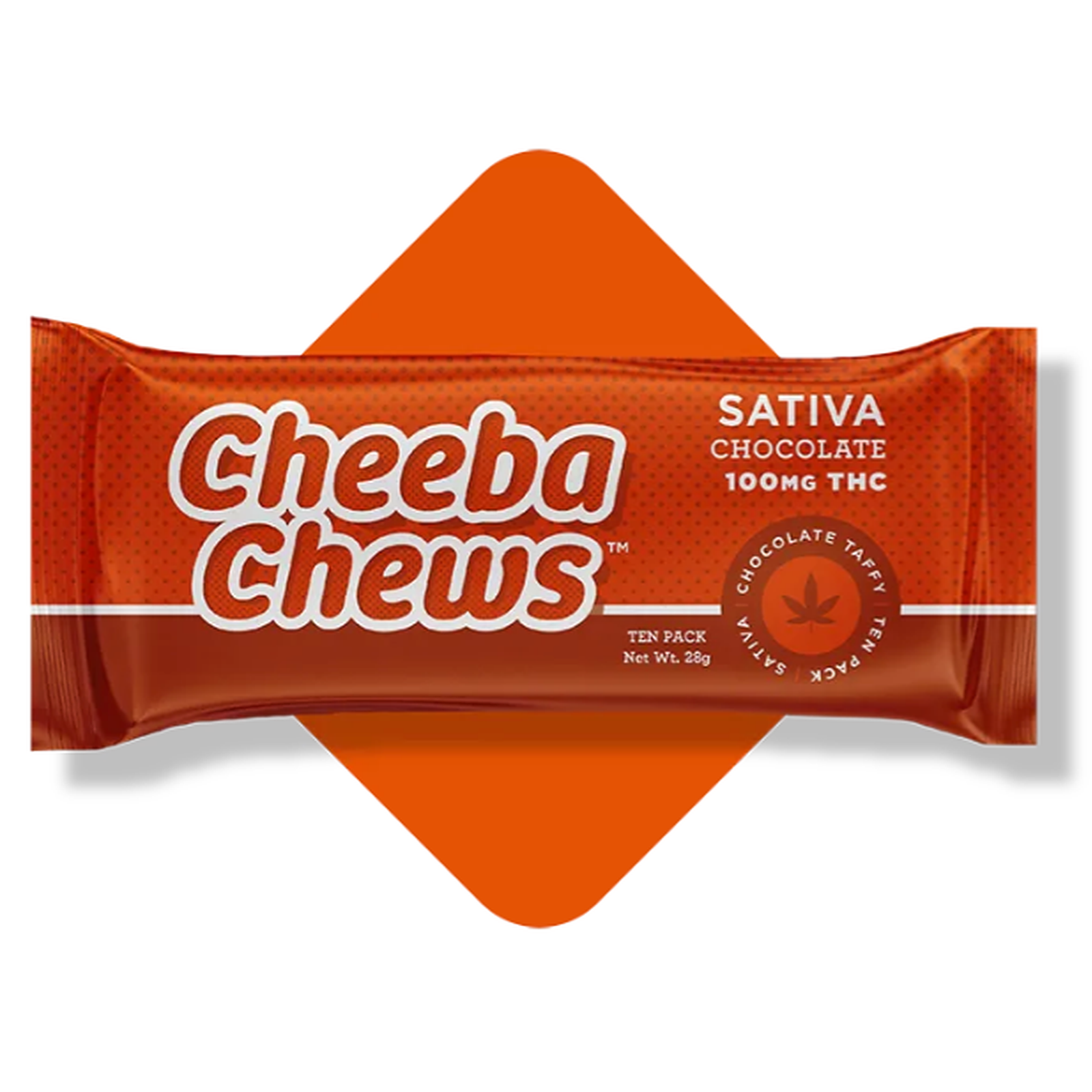 Cheeba Chews: Sativa Chocolate Cheeba Chews 100mg 10-Pack | Leafly