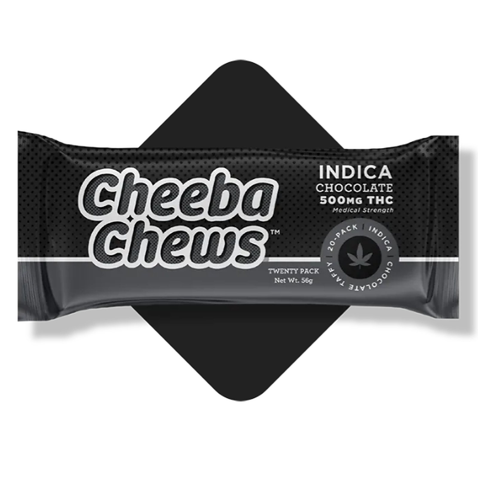 Cheeba Chews: Indica Chocolate Cheeba Chews 500mg 20-Pack | Leafly