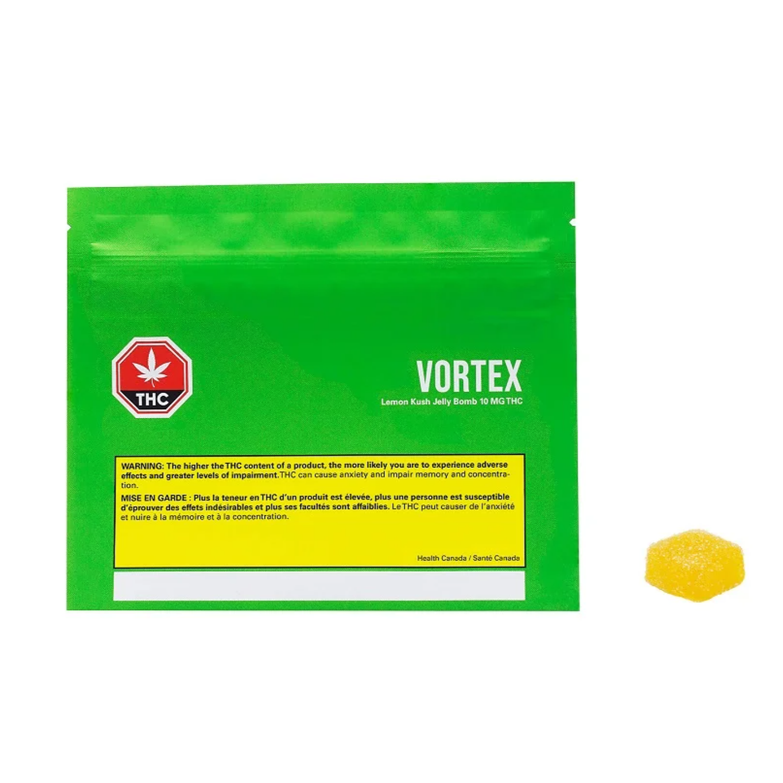 Vortex Cannabis: Lemon Kush THC Jelly Bomb 10mg | Leafly