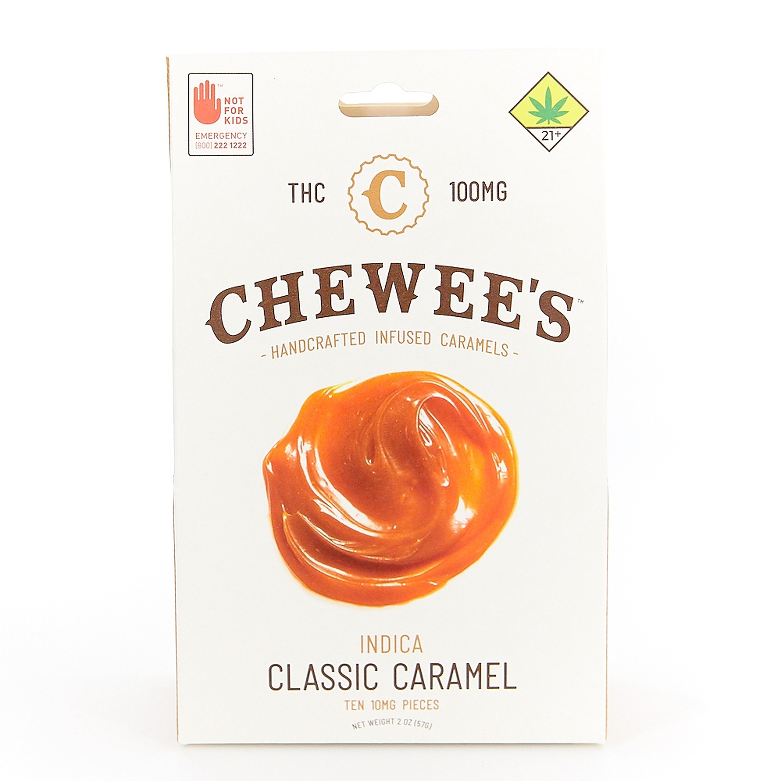 Chewee's: Classic Caramel Indica 100mg 10-pack | Leafly
