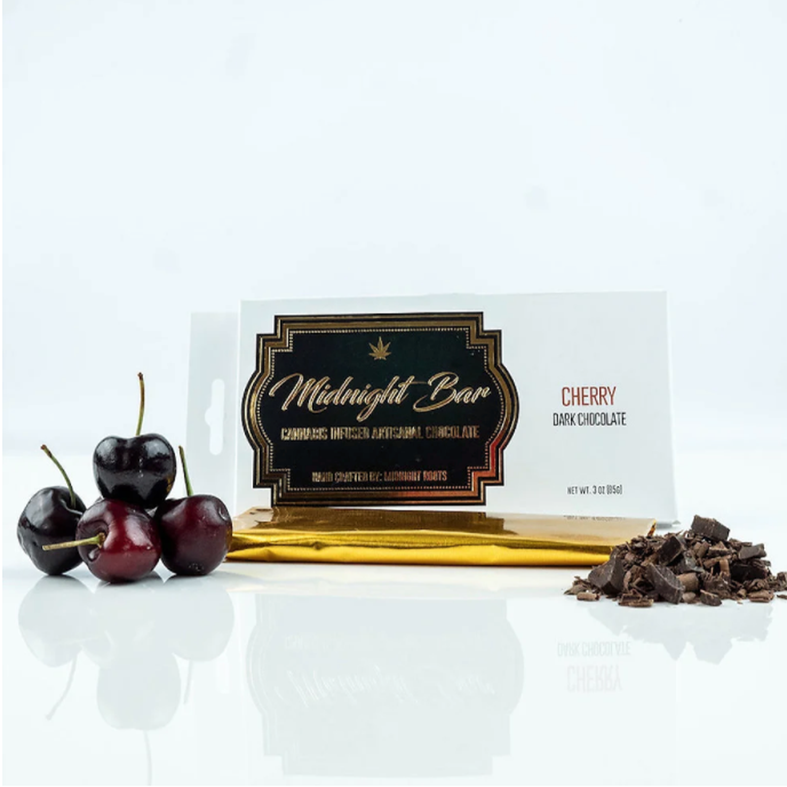 Midnight Bar: Dark Cherry Chocolate 200mg | Leafly