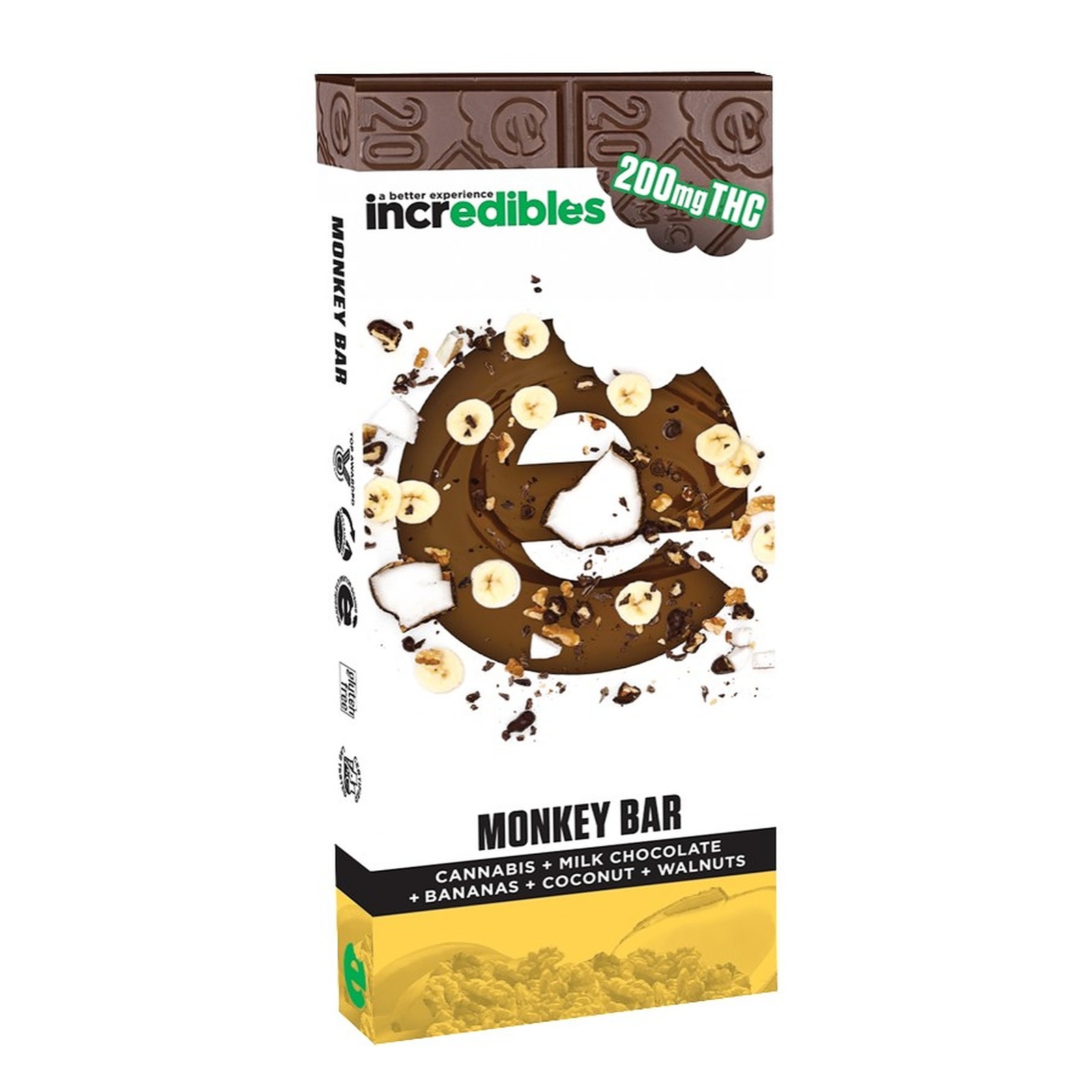 incredibles: Monkey Chocolate Bar 100mg | Leafly