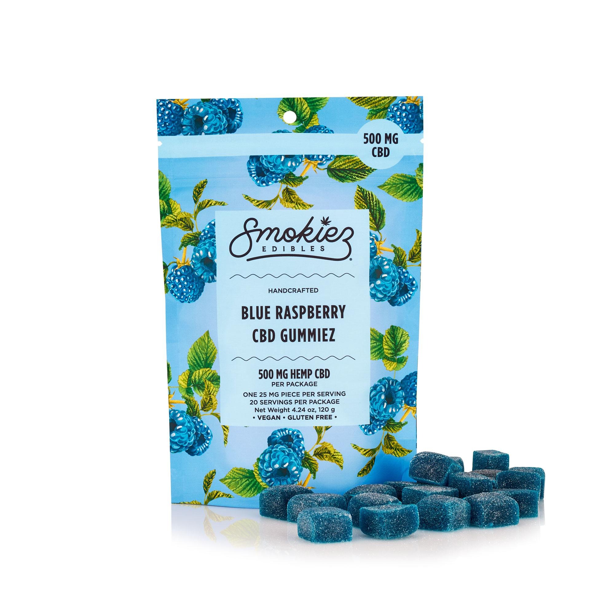 Smokiez Edibles: Blue Raspberry CBD Gummiez - 500 Mg, 20 Piece ...