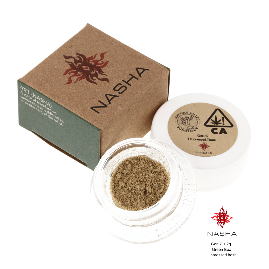 NASHA: Gen Z 1.2g Green Unpressed Hash ( Mattole Valley Sungrown) | Leafly